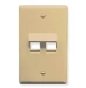 Cablesys Ivory 1-Gang 2-Port Angled Keystone Wall Plate