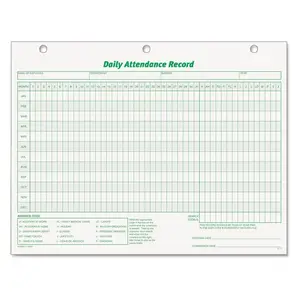 Tops Business Forms TOPS Daily Employee Attendance Record Form